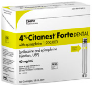 Prilocaine (Citanest) | GOLDMAN DENTAL MANAGEMENT