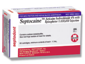 Articaine (Septocaine) | GOLDMAN DENTAL MANAGEMENT