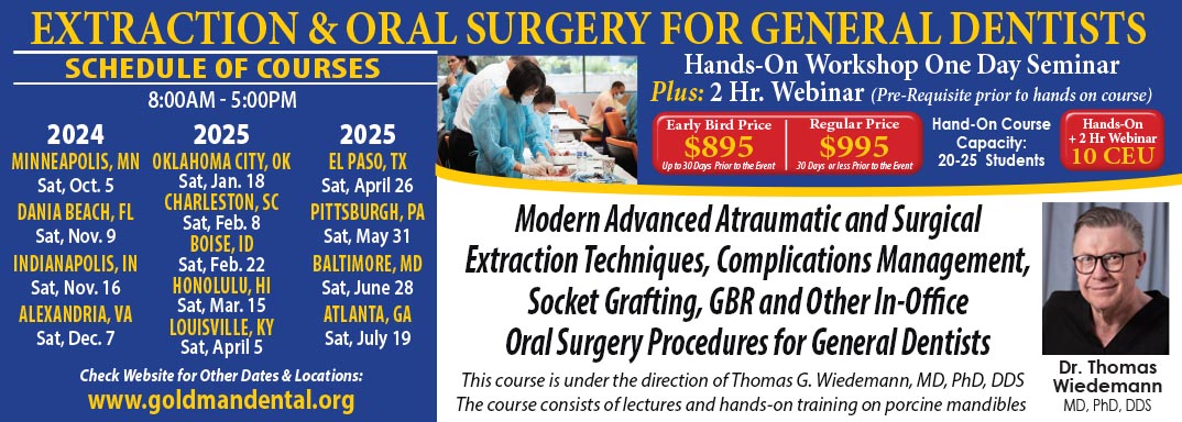 EXTRACTION & ORAL SURGERY FOR GENERAL DENTISTS | GOLDMAN DENTAL MANAGEMENT